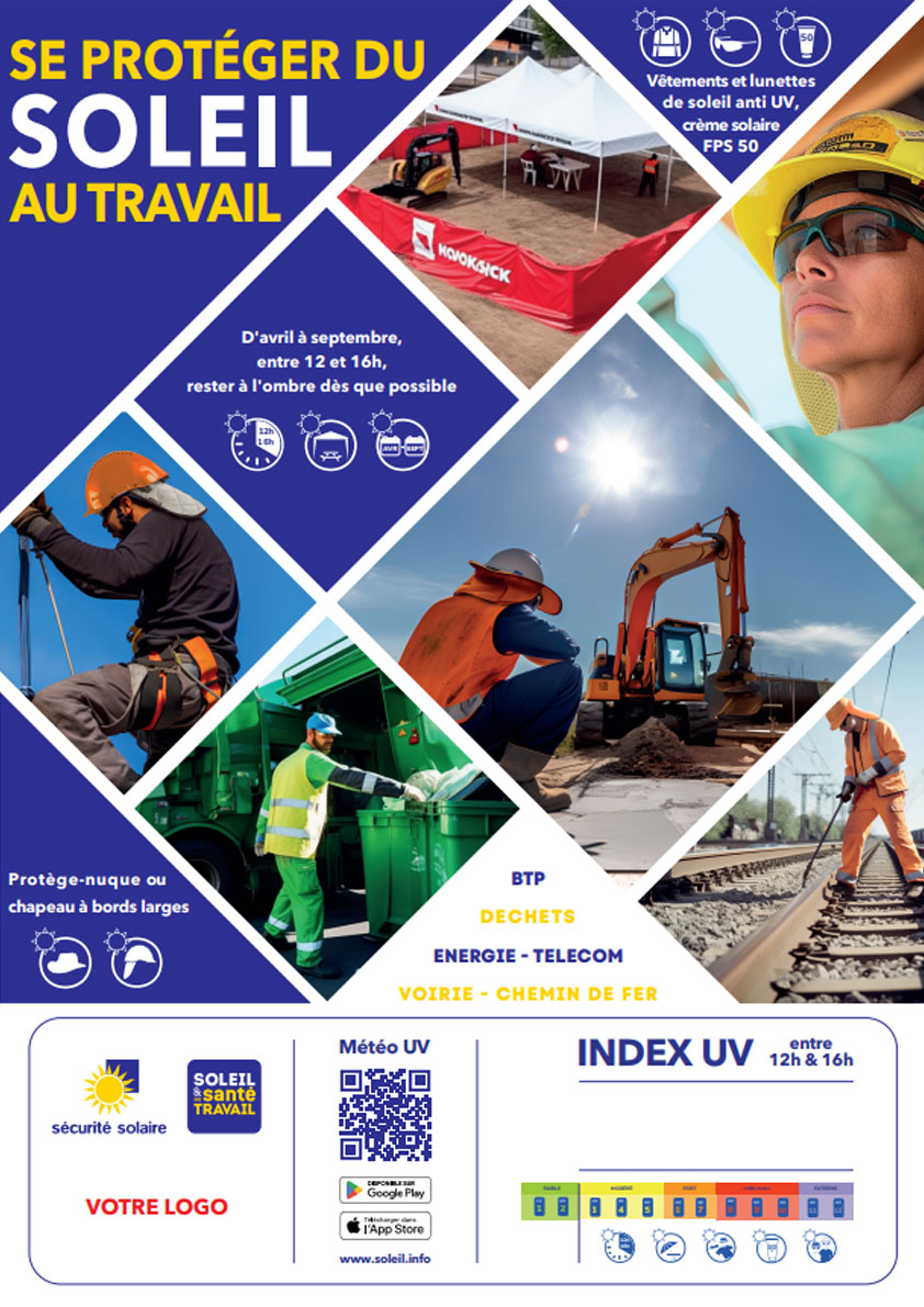 Affiches & dépliants - soleil et santé au travail